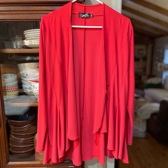 Sympli | Jackets & Coats | Sympli Jacket Lipstick Red | Poshmark